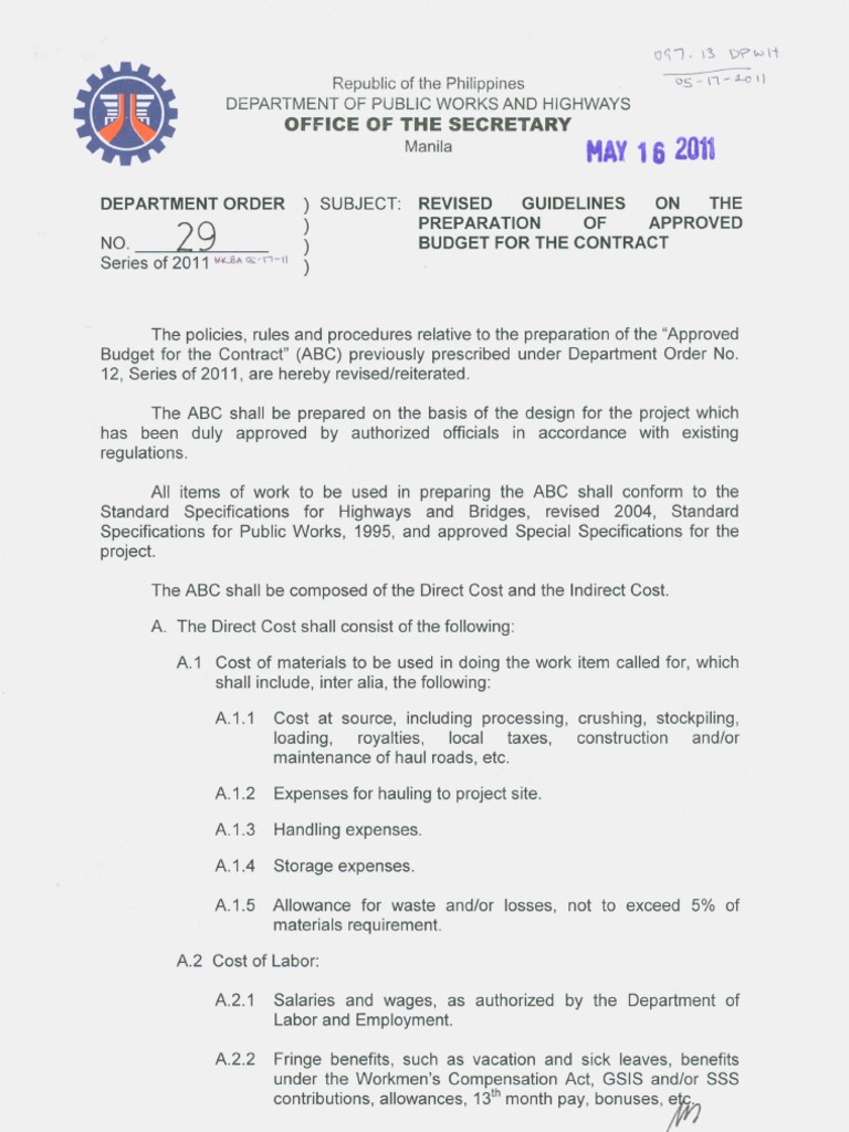 Revised Guidelines for ABC Preparation | PDF | Surety Bond | Insurance