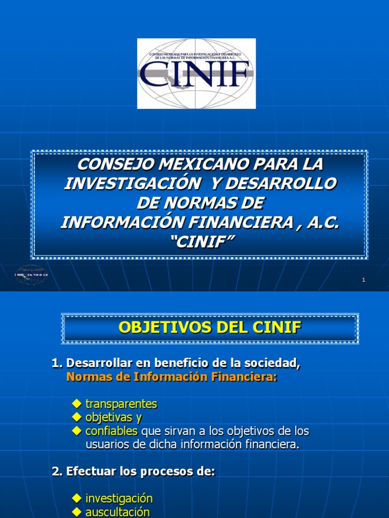 Cinif | PDF | normas internacionales de INFORMACION FINANCIERA ...