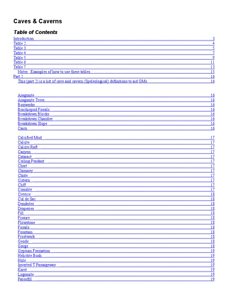 Caverns | PDF | Cave | Earth Sciences