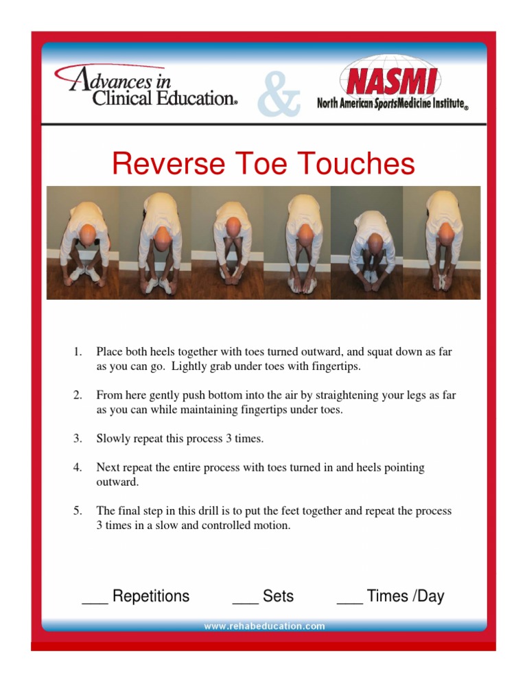 Reverse Toe Touches | PDF | Sports