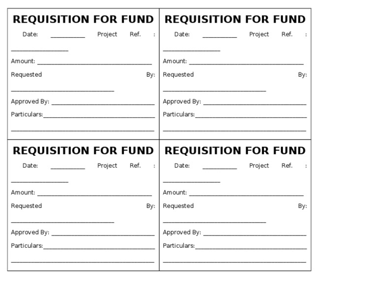 Requisition For Fund | PDF