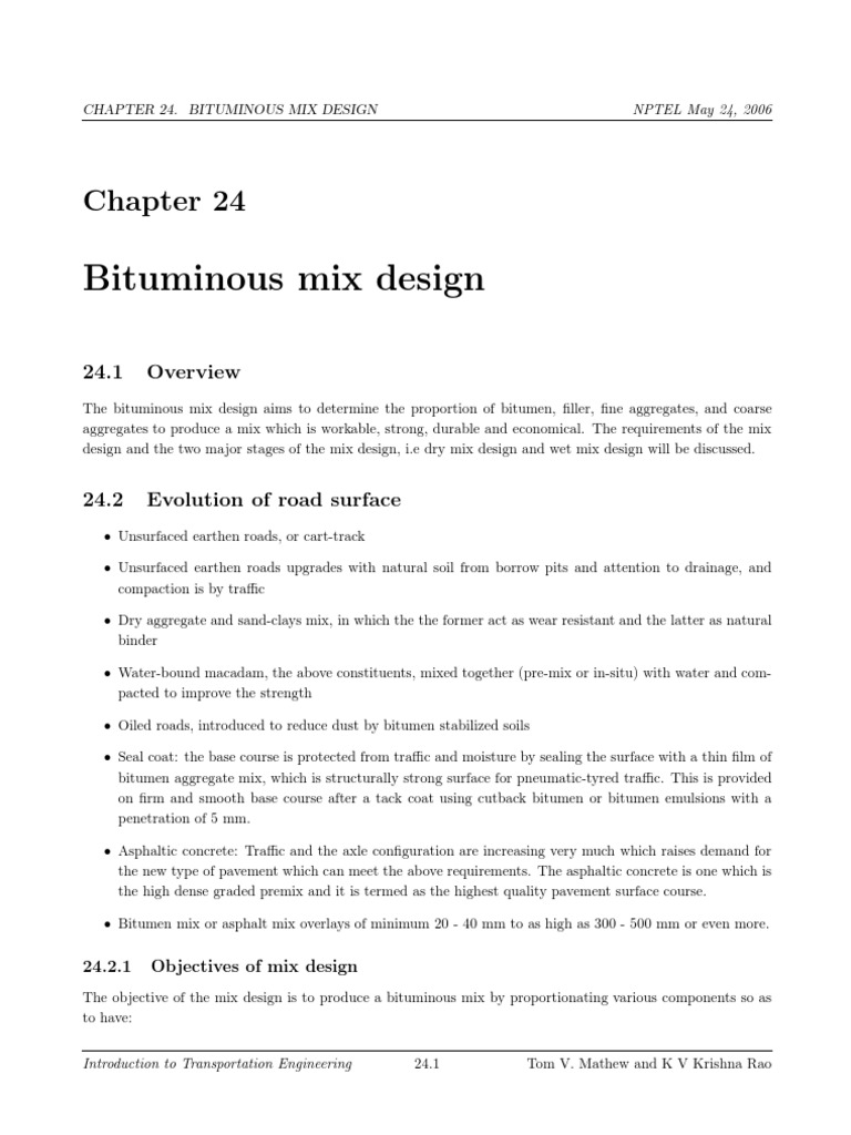 Bituminous Mix Design | PDF
