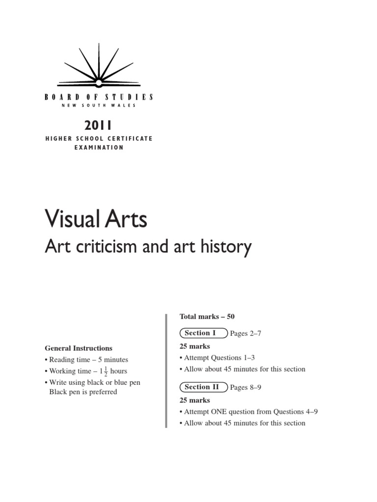 2011 HSC Exam Visual Arts | PDF | Art History | Cognition