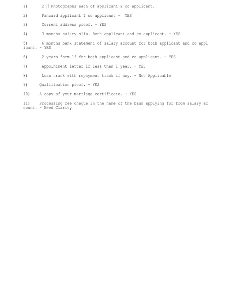 Loan Processing Checklist | PDF