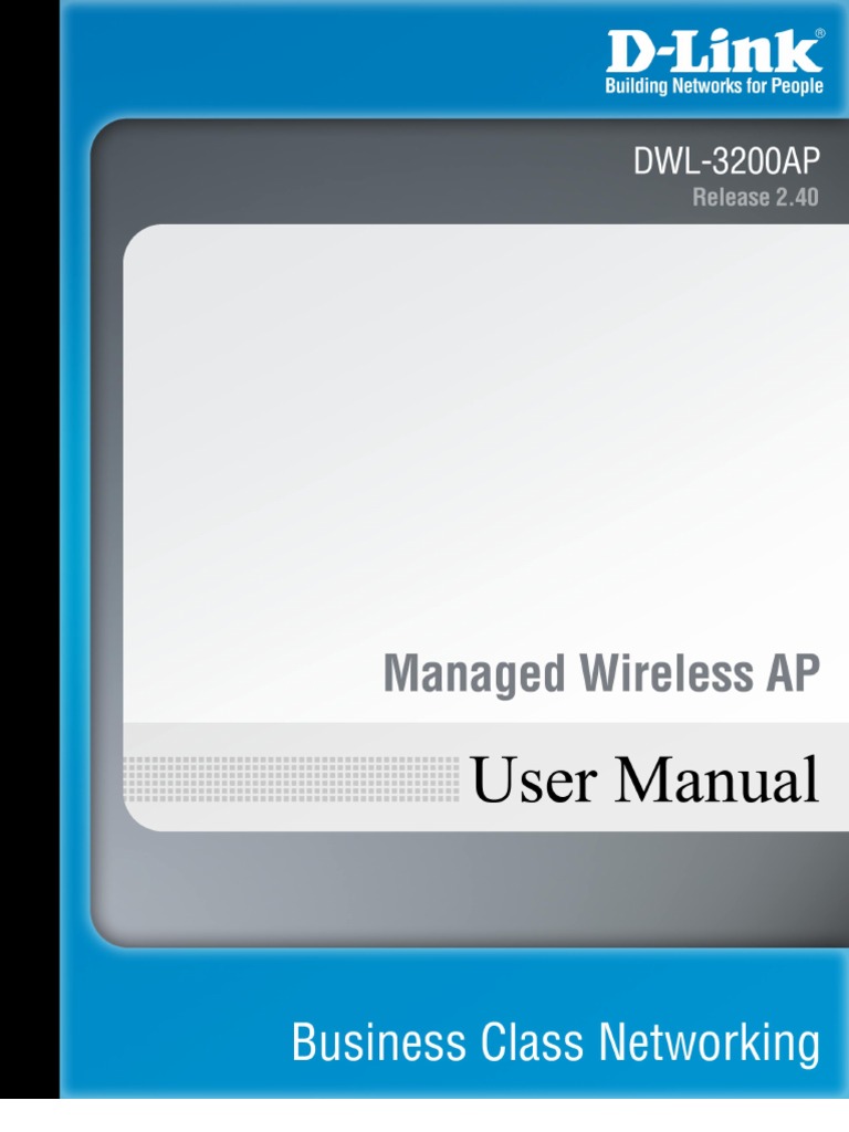 D-Link DWL-3200AP Manual Guide | PDF | Wireless Lan | Ip Address