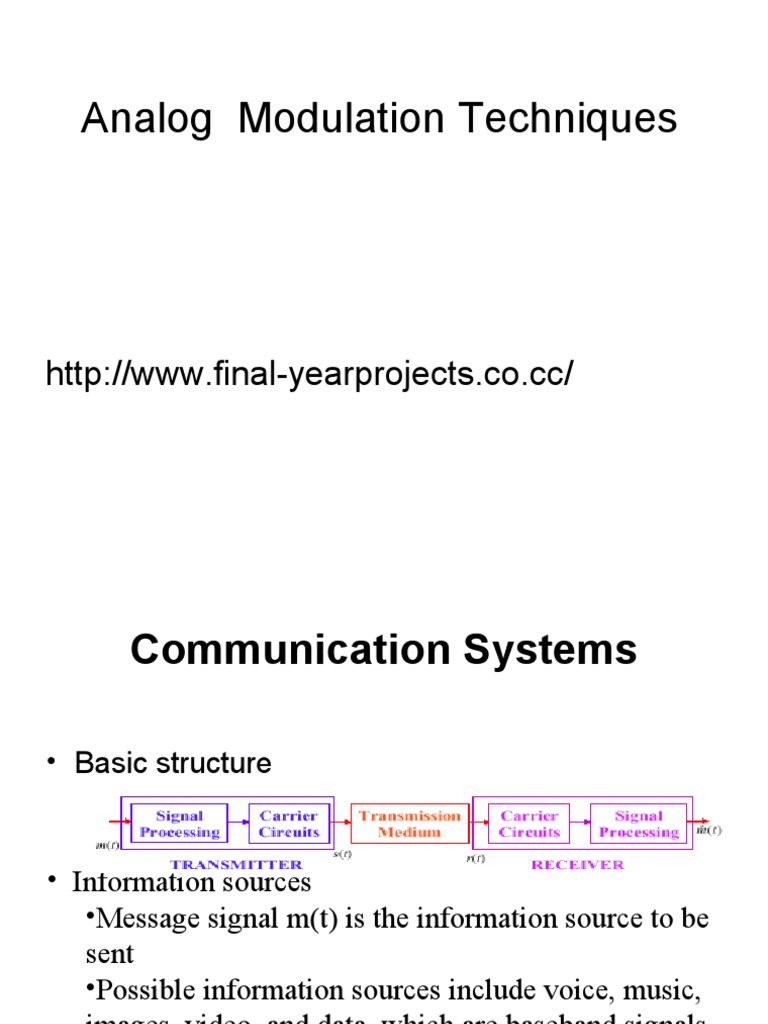 Analog Modulation Techniques | PDF | Frequency Modulation | Modulation