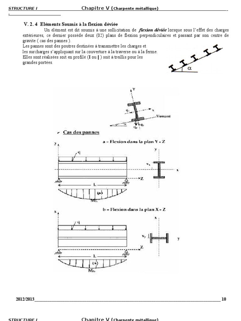CHAPITRE V PARTIE 4flexion Déviée | PDF | Flexion (matériau) | Résistance des matériaux