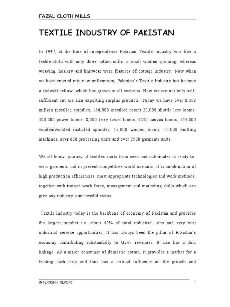 Fazal Cloth | PDF | Cotton | Textile Manufacturing