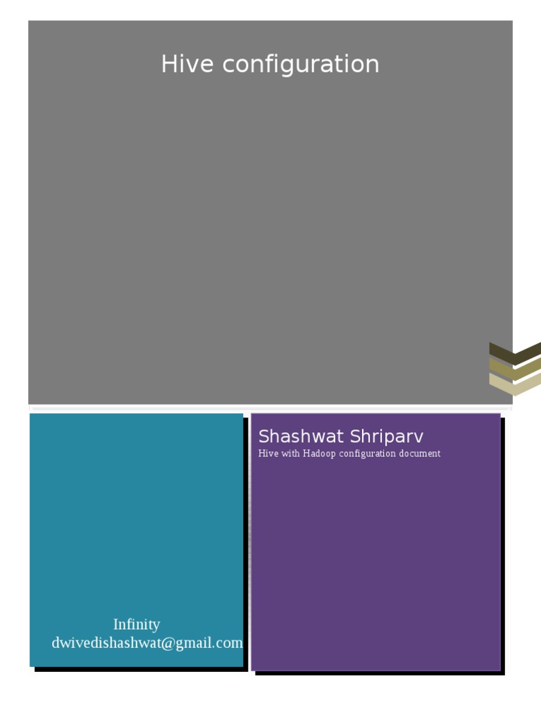 Hive Configuration: Shashwat Shriparv | PDF | Apache Hadoop | Data ...