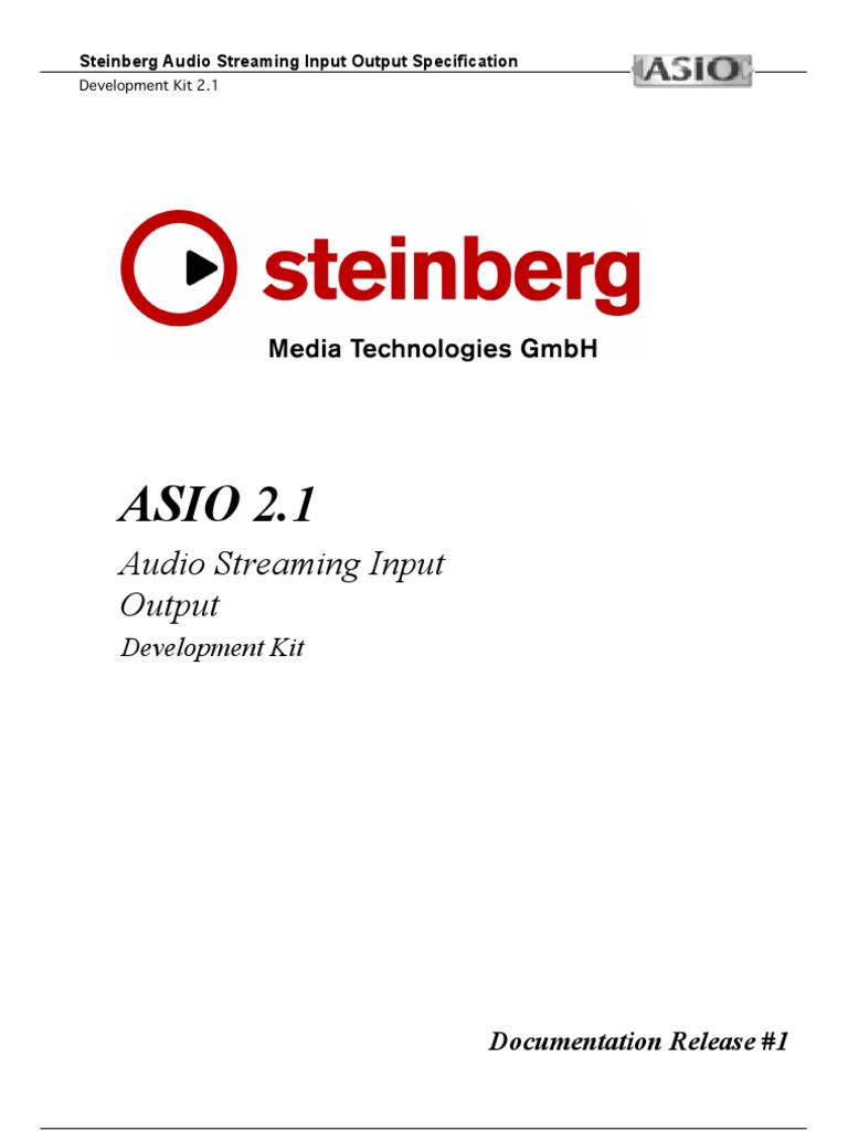 Asio SDK 2.1 | PDF | Input/Output | Parameter (Computer Programming)