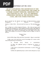 Ra 8353 PDF | PDF | Rape | President Of The Philippines