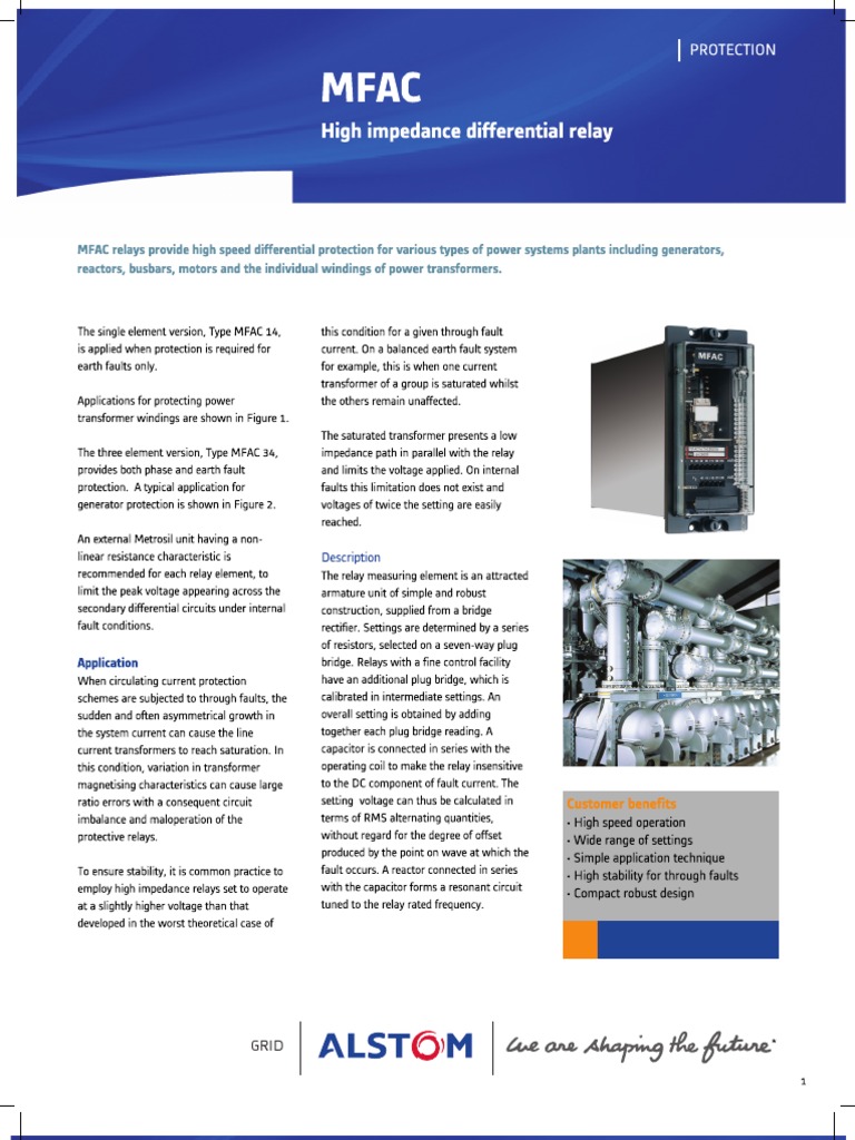 MFAC Relay Specifications and Settings | PDF