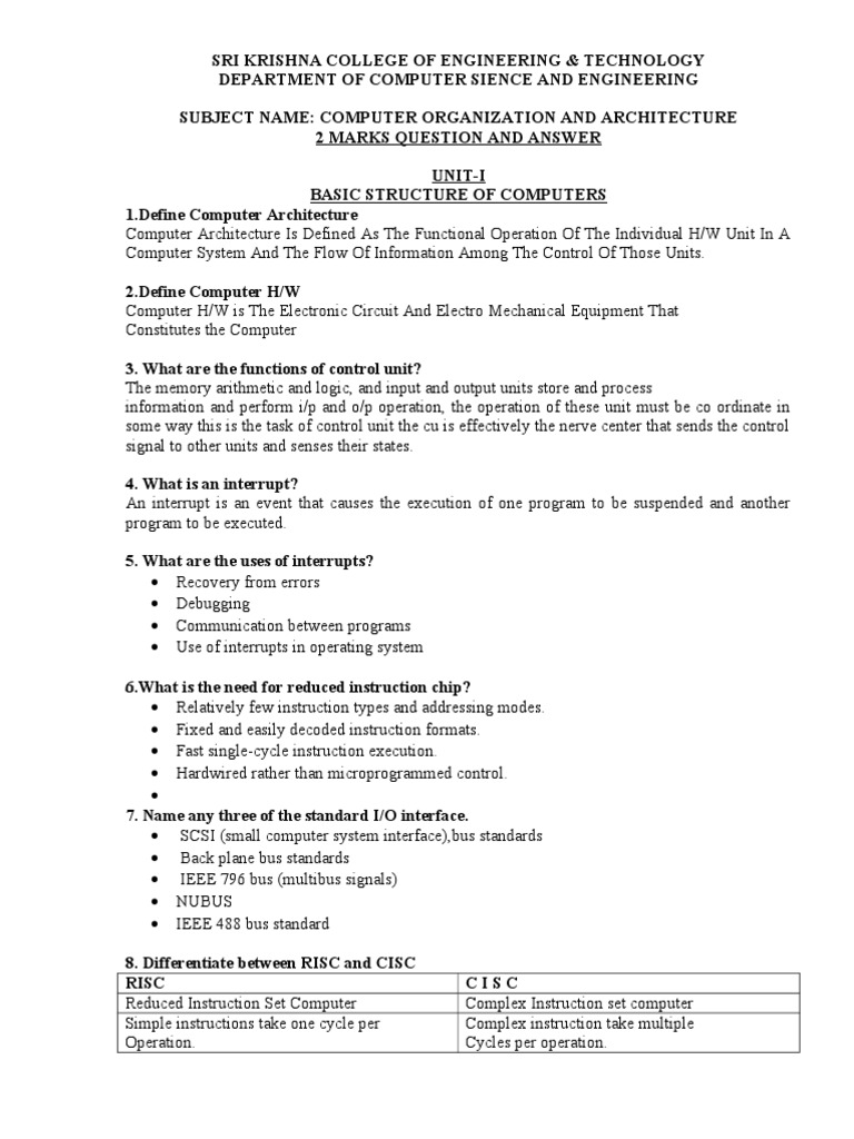 Ca Question Bank | PDF | Instruction Set | Computer Data Storage