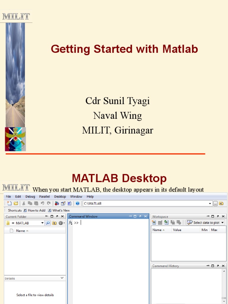 Getting Started With Matlab: CDR Sunil Tyagi Naval Wing MILIT, Girinagar | Download Free PDF ...