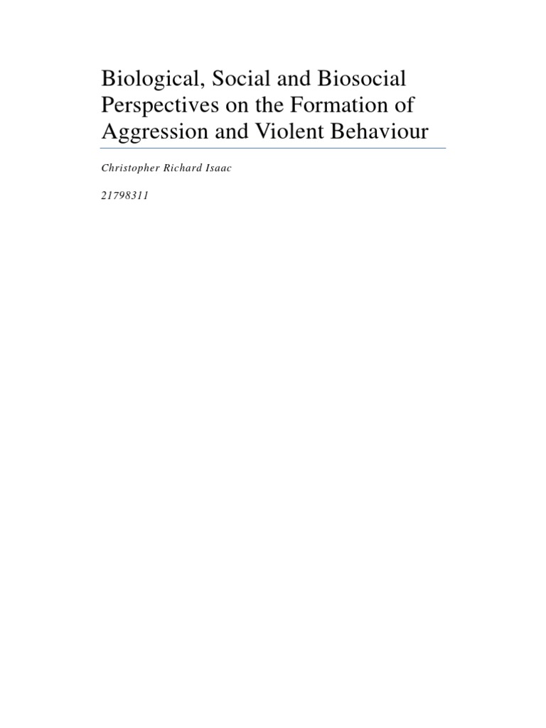 Biological, Social and Biosocial Perspectives On The Formation of ...