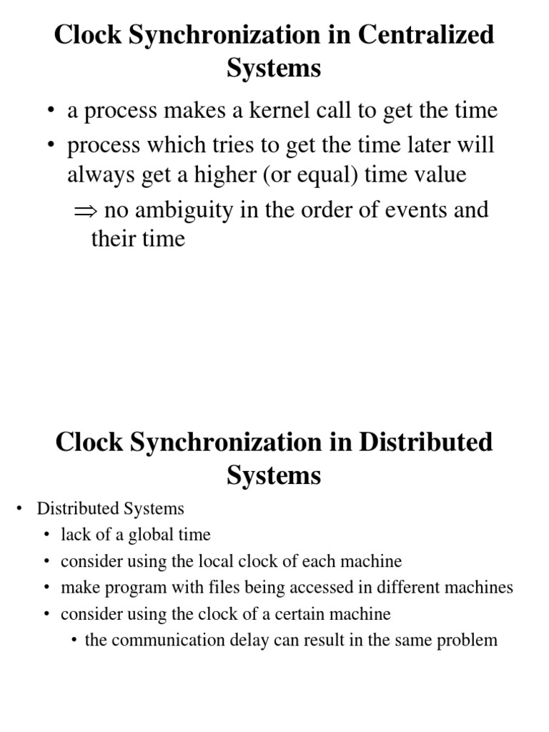 Chapter3 Syncronization Pdf Clock Distributed Computing