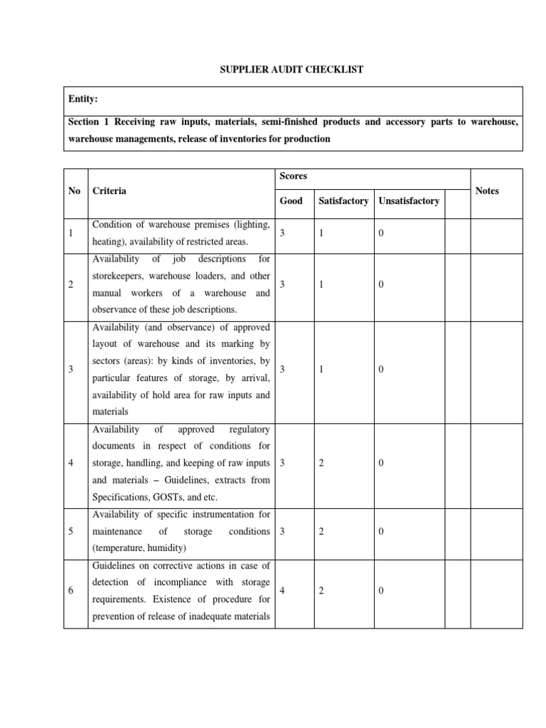 SUPPLIER AUDIT CHECKLIST.docx
