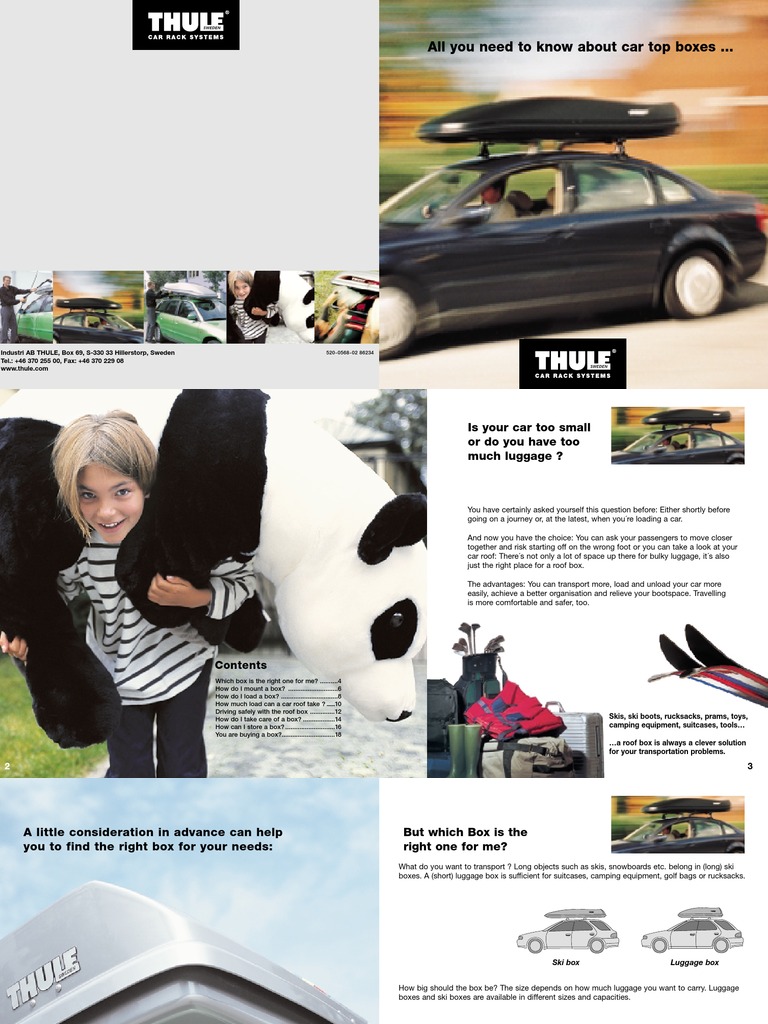 All You Need To Know About Car Top Boxes .. | PDF | Baggage | Weight