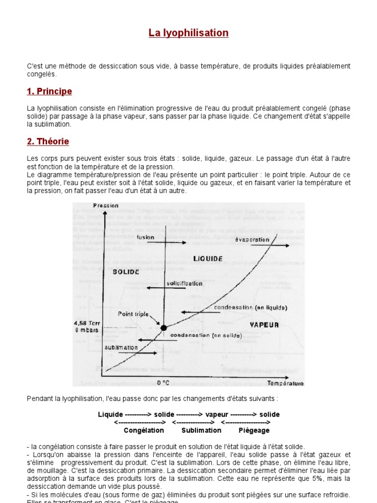 La Lyophilisation | Lyophilisation | Réfrigération