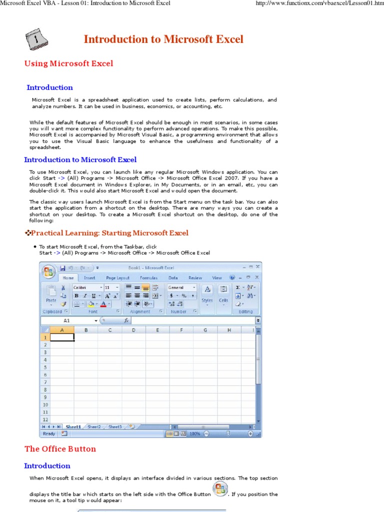 VB Tutorial | PDF | Microsoft Excel | Visual Basic For Applications