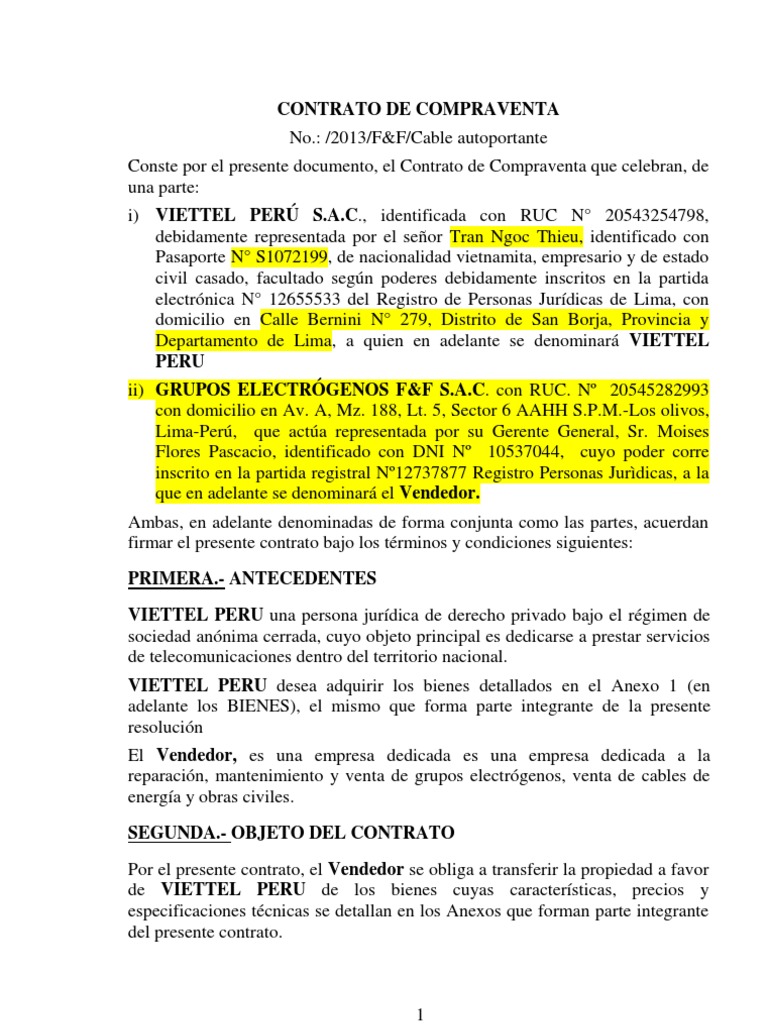 Contrato de Compraventa | PDF | Pagos | Derecho privado