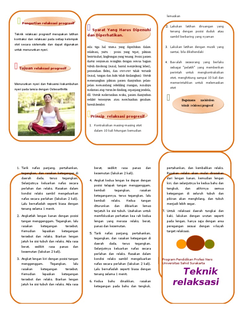 Leaflet Teknik Relaksasi Progresif | PDF