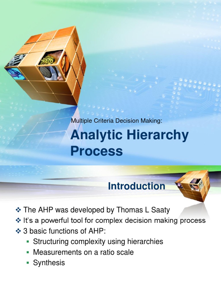 Analytic Hierarchy Process | PDF | Eigenvalues And Eigenvectors | Teaching Mathematics