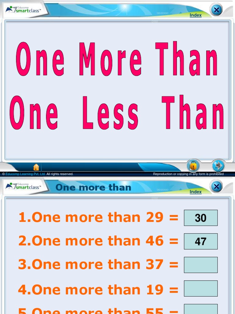 One More Than One Less Than | PDF | Career & Growth