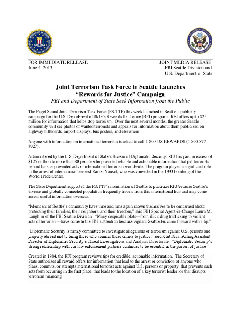 FBI Press Release | PDF | Federal Bureau Of Investigation | American ...