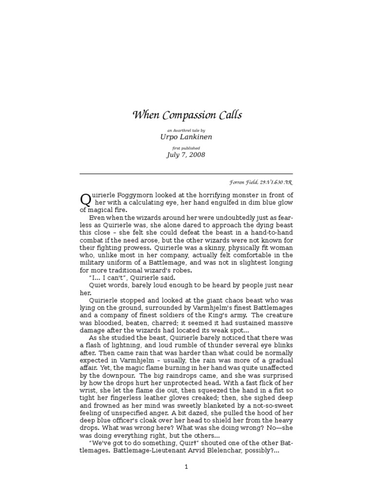 When Compassion Calls | PDF