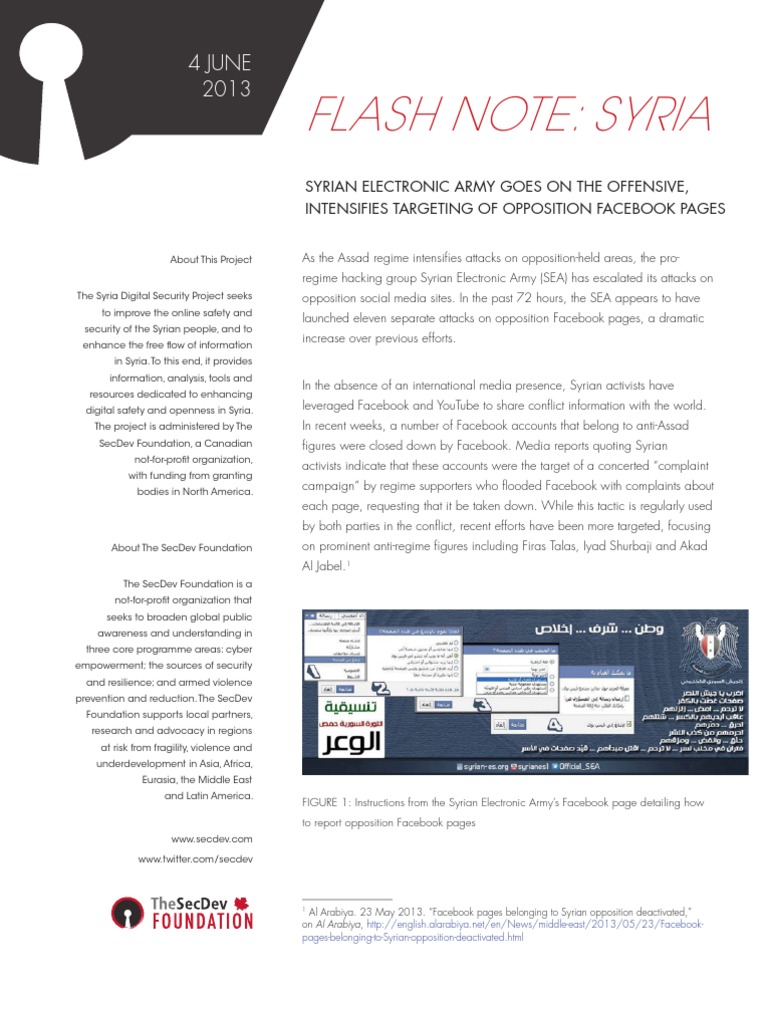 FlashNote #10-SEAFacebook | PDF | Syria | Facebook