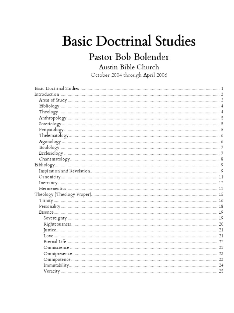 Basic Doctrinal Studies | PDF | Revelation | Bible