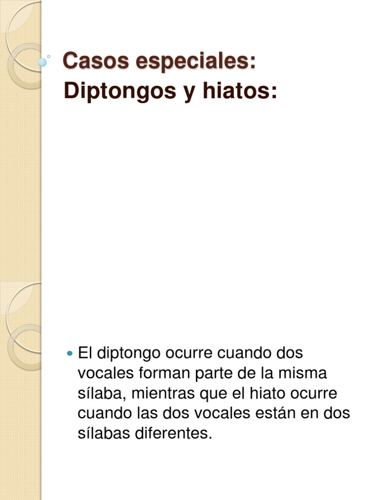 Casos Especiales de Acentuación | PDF | Vocal | Palabra