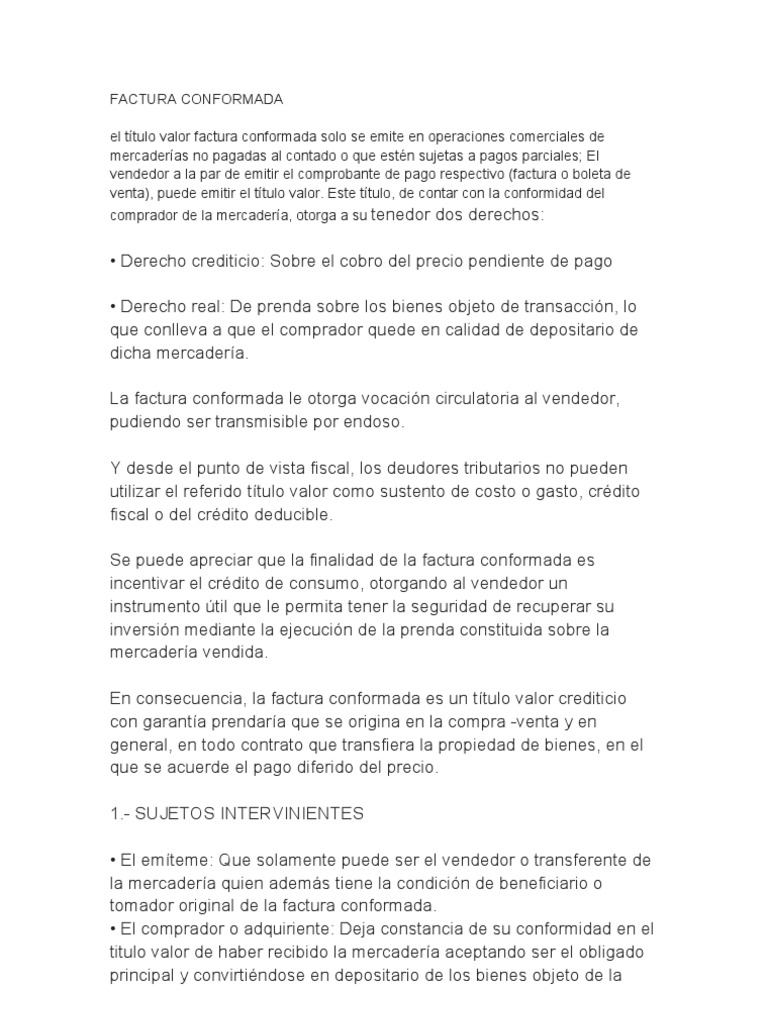 Factura Conformada | PDF | Factura | Precios