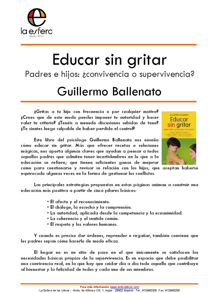 Educar Sin Gritar | PDF | Sicología | Comunicación