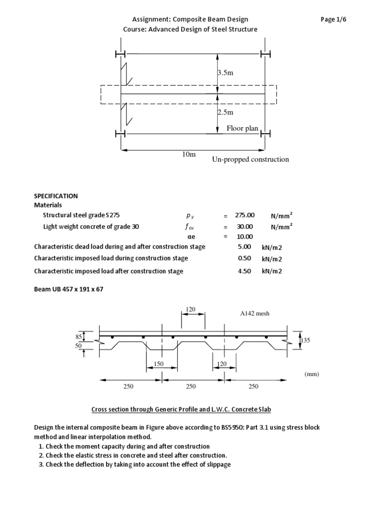 Advanced Design of Steel Structure Composite Beam Design | PDF | Beam ...