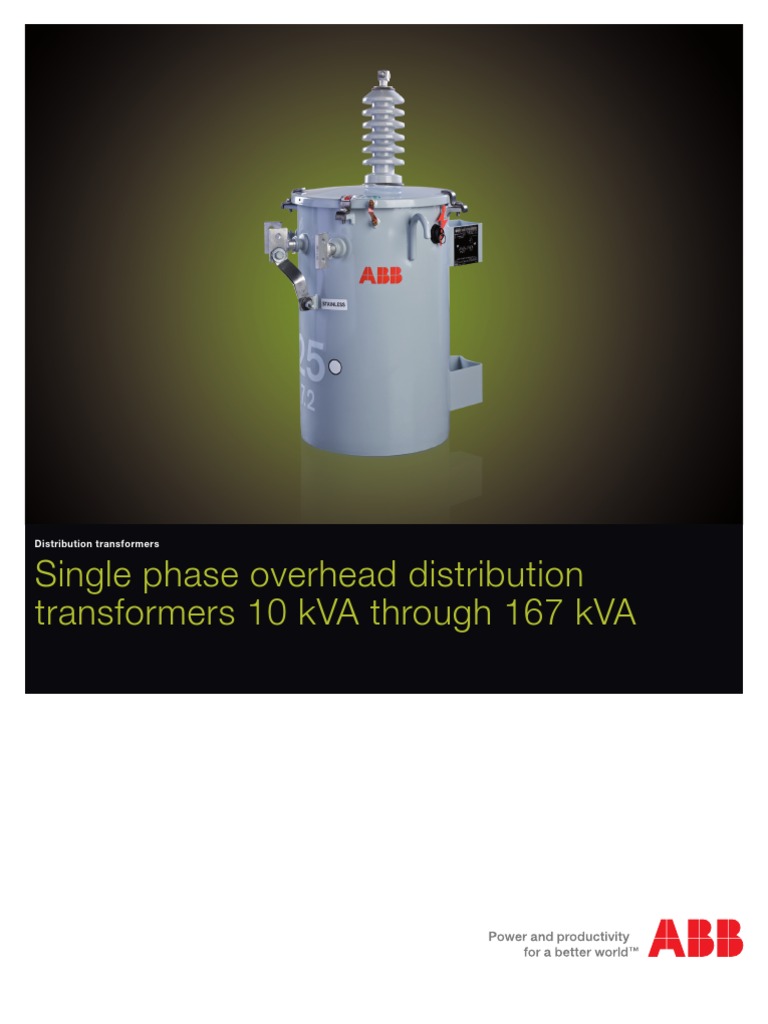 1LCA000003-LTE SinglePh Overhead 10kVA 167kVA Rev01 | PDF | Transformer ...
