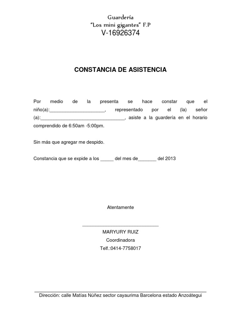 Constancia de Asistencia | PDF