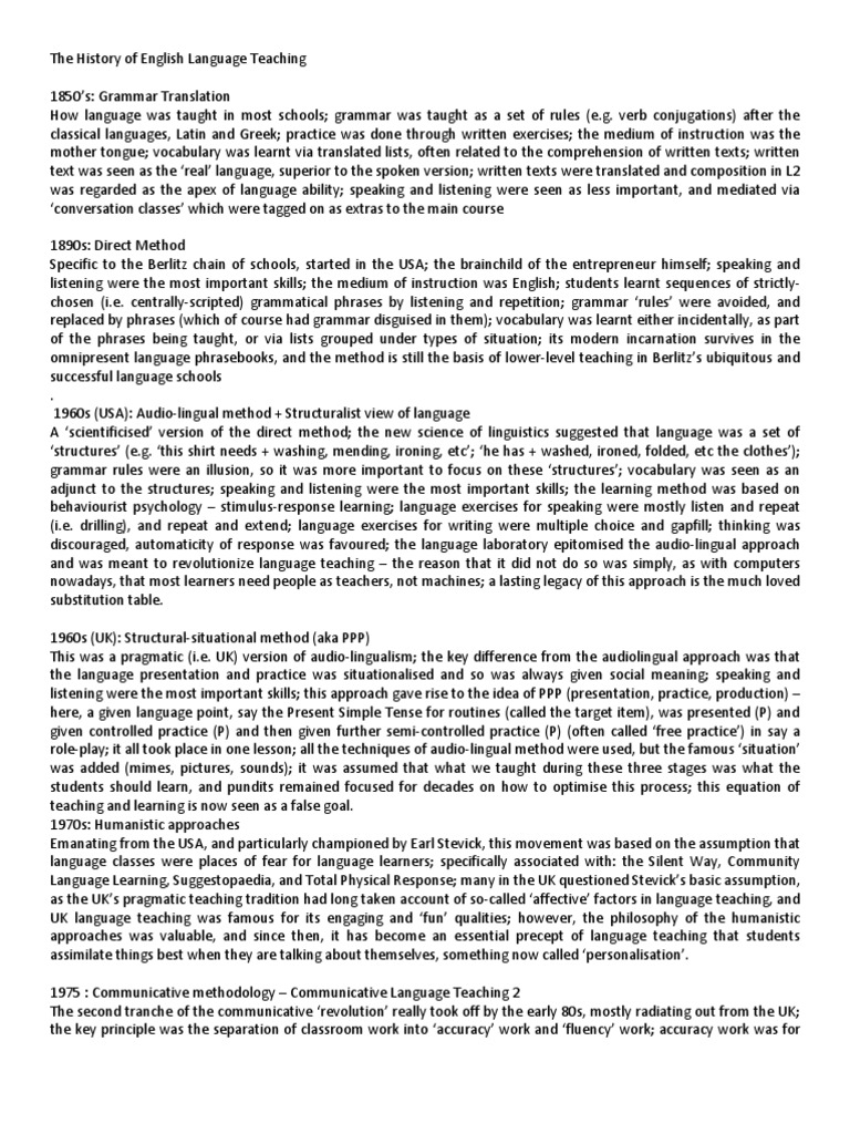 The Origins of Language Teaching | PDF | Language Education | Linguistics