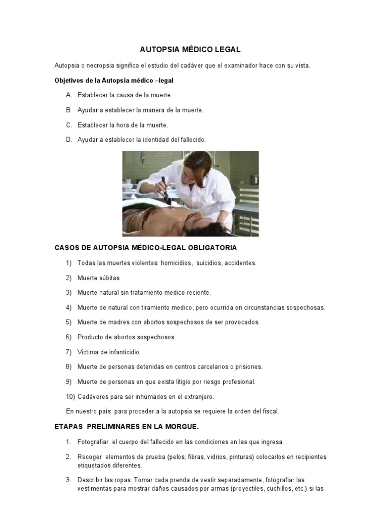 Autopsia Médico Legal | PDF | Lesión | Abdomen