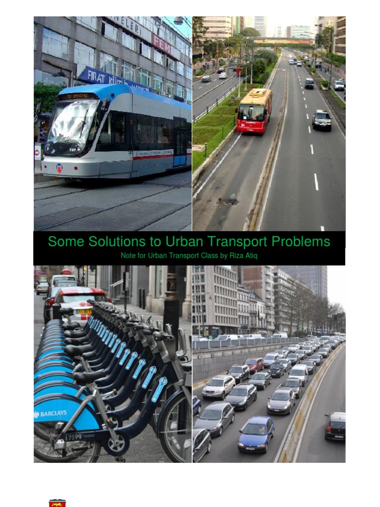 Urban Transport Solutions Overview | PDF | Traffic | Public Transport
