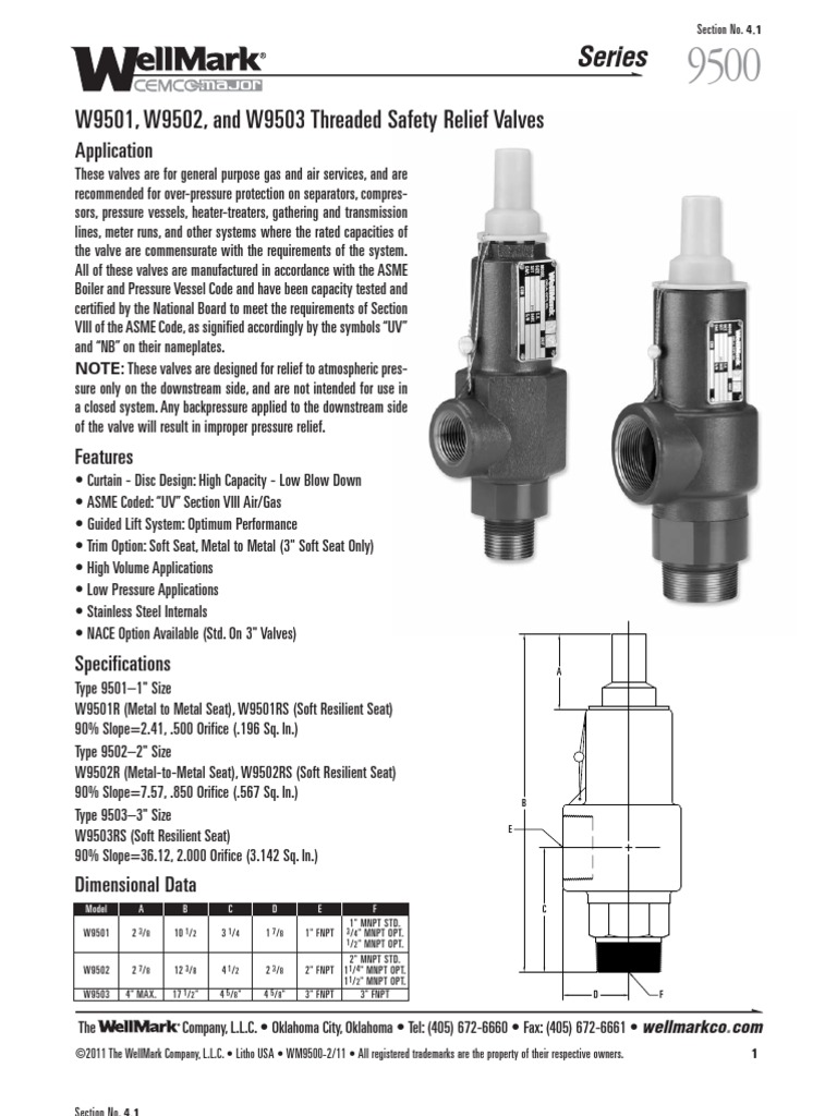 Portals 0 Product Catalog Section 4.1 W9500 | PDF | Valve | Gases
