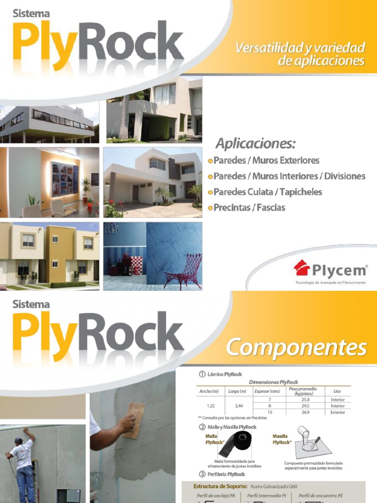 Ficha Tecnica Plyrock | PDF