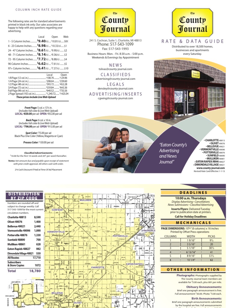 Brochure Rate Guide | PDF | Advertising | Communication Design