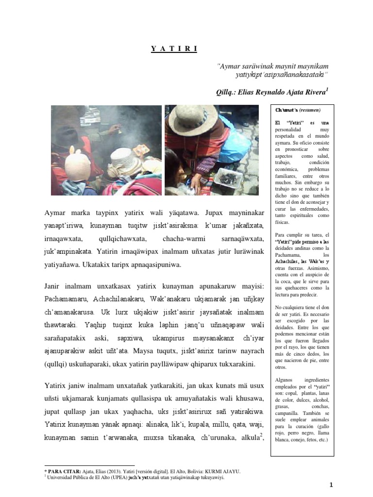 YATIRI | PDF | Bienestar | Medicina