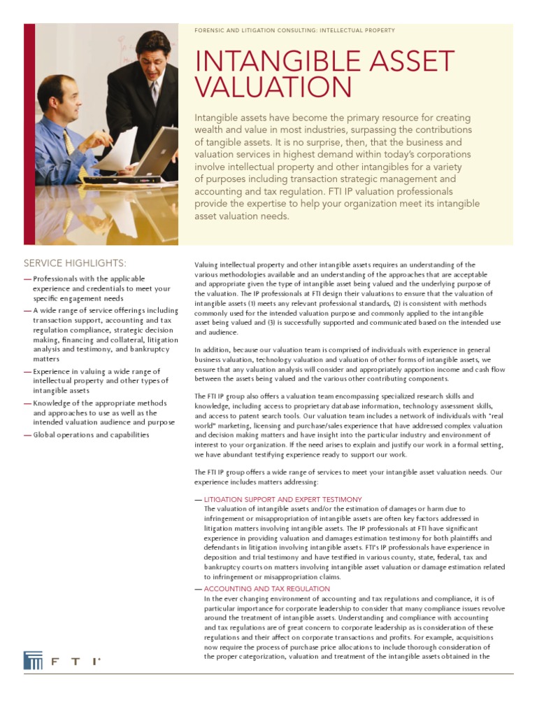 Intangible Asset Valuation IP | PDF | Valuation (Finance ...