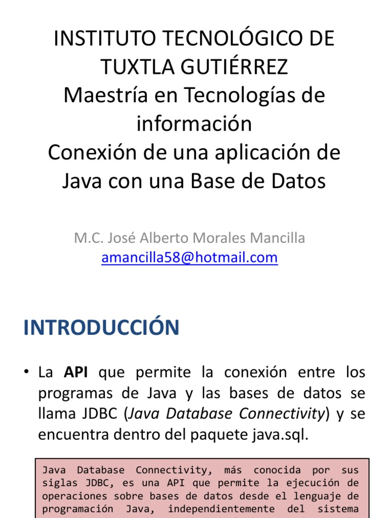 Acceso A Bases de Datos Con Java | PDF | Java (lenguaje de programación) | SQL
