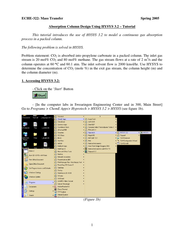 Hysys, Absorption Column Design | PDF