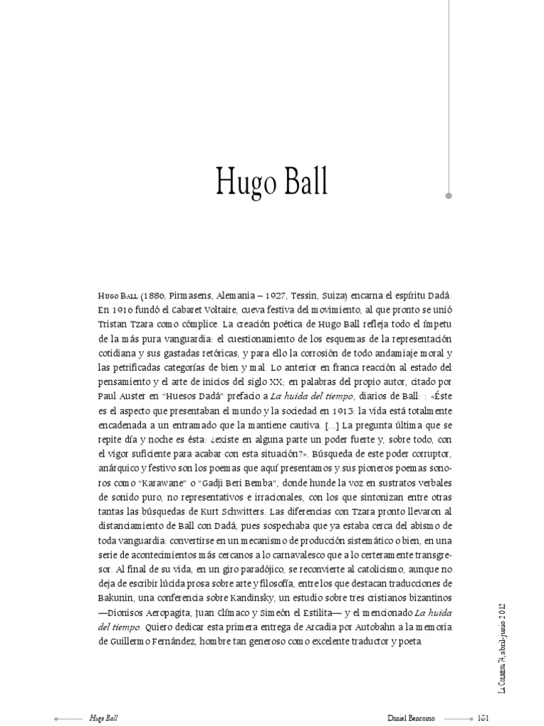 Hugo Ball | PDF