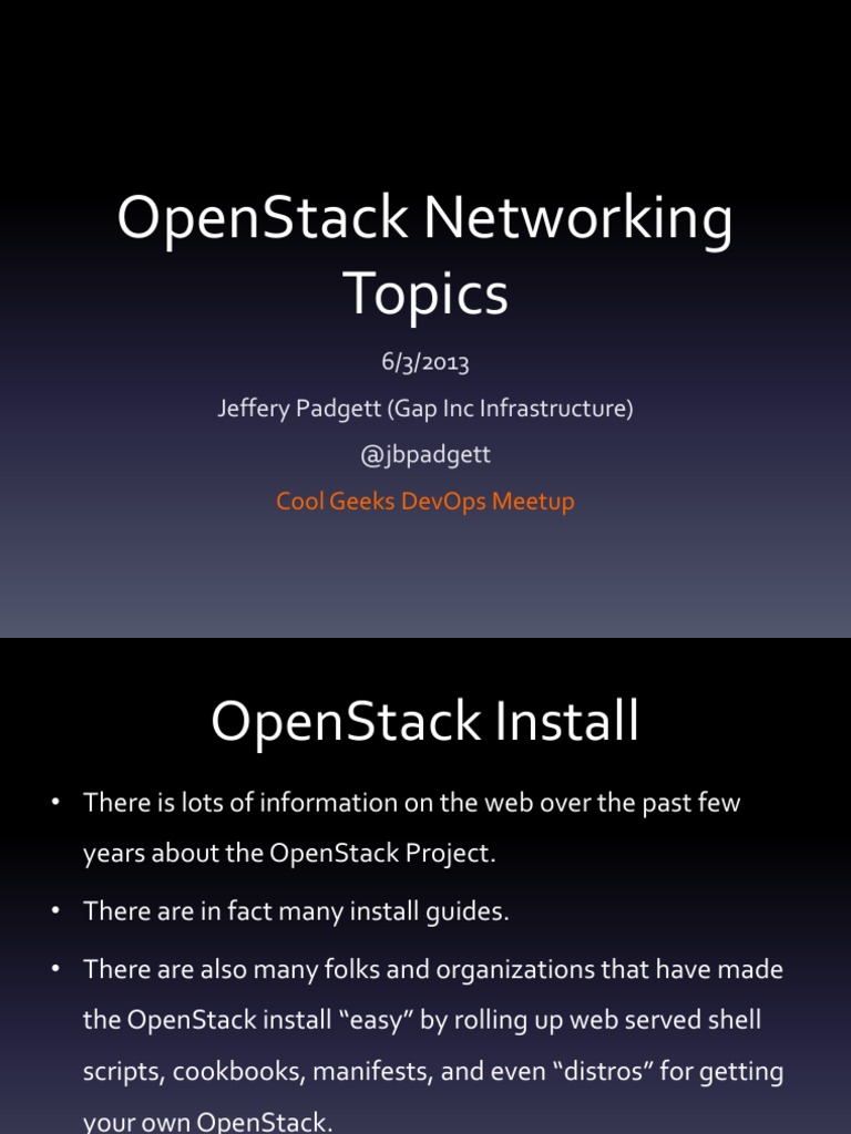 OpenStack Networking Topics | Download Free PDF | Open Stack | Computer Network
